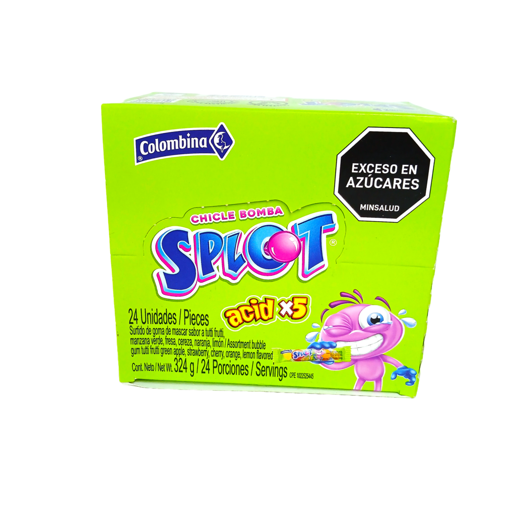 Chicle Bomba Splot acid 24 unid