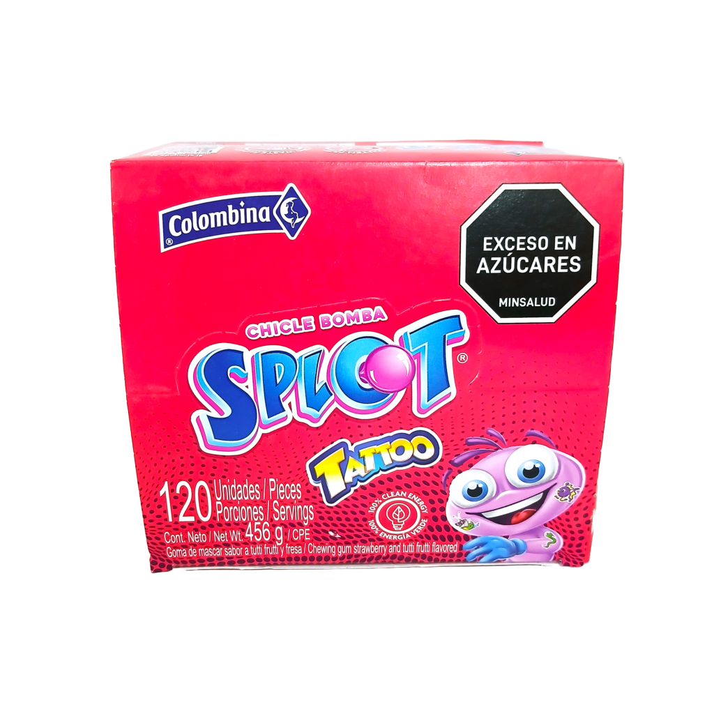 Chicle Momba Splot Tattoo 120 unid