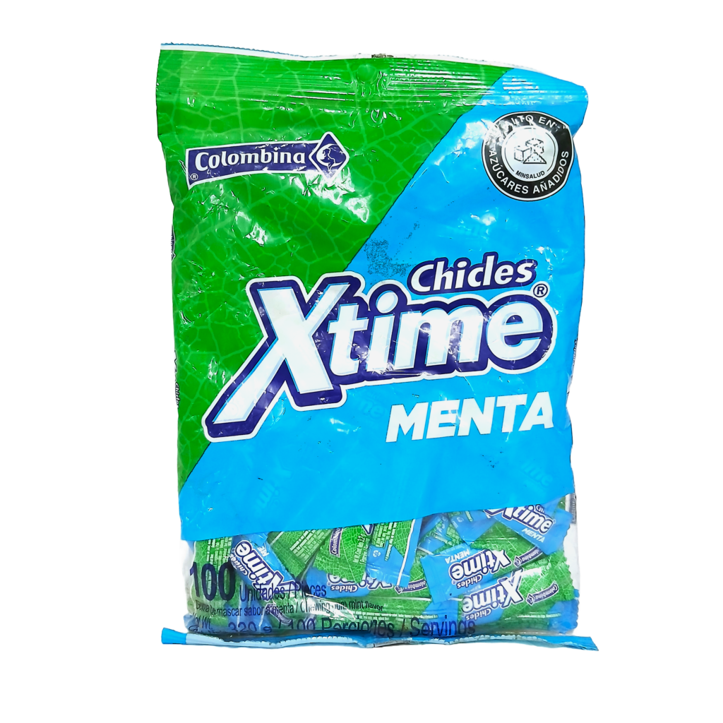 Chicles Xtime Menta 100 unid